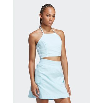 adidas Top adicolor Classics Poplin HL9307 Himmelblau Slim Fit