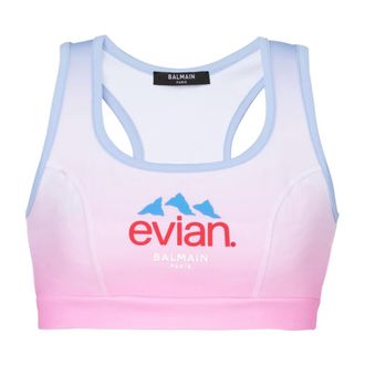 Balmain Femme, Sport, Multicolore, Taille: 36 FR Soutien-gorge de sport &agrave; logo imprim&eacute;