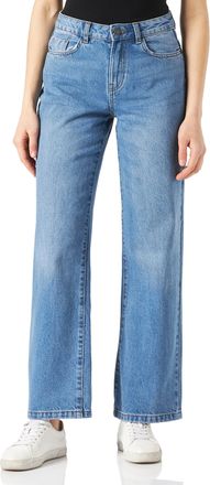 Noisy May Damen NMAMANDA NW Wide Leg VI141LB BG S Jeans, Light Blue Denim, 28/32