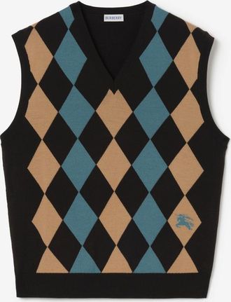 Burberry D&eacute;bardeur en laine Argyle, Size: XS