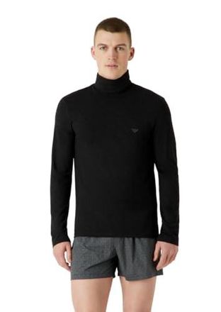 Emporio Armani Turtle Warm Viscose Homme T-Shirt, Noir