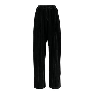 Alexander Wang Pantalon en velours &agrave; cordon - Femme - Pantalons - Noir - Taille: 40 FR