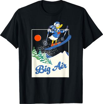 Disney Donald Duck Winter Sports Skiing Retro Ski Big Air T-Shirt