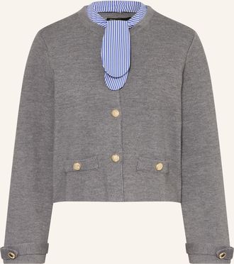 Maje Strickjacke Mit Abnehmbarem Kragen grau