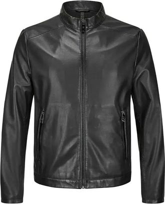 Milestone Herren Lederjacke schwarz