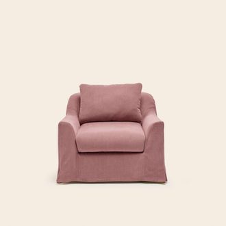 Madura Fauteuil Claribel Toile rose ancien - ROSE