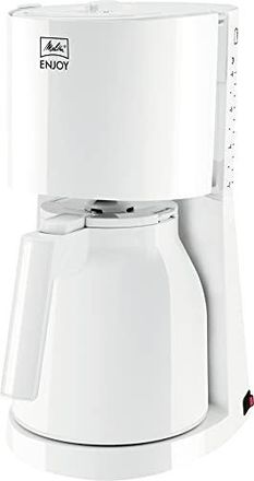 MELITTA Cafetière à Filtre avec Verseuse Isotherme, Sélecteur dArôme, Enjoy Therm, Blanc, 1017-05