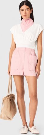 Maje Short En Coton - Rose - Maje