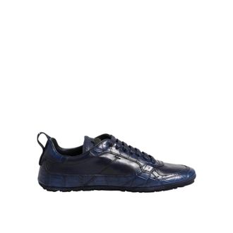Dolce & Gabbana Luxuri&ouml;se Krokodilleder Sneakers - - Shoes - Herren - Blau - 40 EU