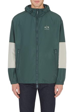 A|X Armani Exchange Herren Reversible, Sustainable Recycled Nylon Jacket, Green G/Lon.fog/G.ga, M EU
