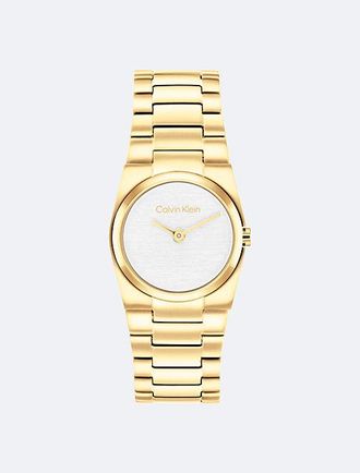 Calvin Klein Armbanduhr Aus Vergoldetem Stahl - Yellow Gold Ip - Damen - Einheitsgröße