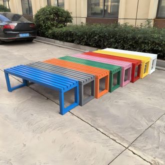 Generic Gartenbank Metall Aus Karbonstahl, Parkbank Sitzbank Wetterfest f&uuml;r 2-5 Sitzer 100/120/150/180 cm Terrassenbank Balkonbank Ohne R&uuml;ckenlehne, Eckbank R