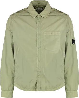 C.P. Company C.p. Company, Homme, Vestes, Vert, Taille: XL Surchemise matelass&eacute;e Chrome-R &agrave; lentille
