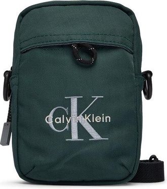 Calvin Klein Umh&auml;ngetasche Bold Logo Nylon Slim Reporter LV04D3231G Gr&uuml;n