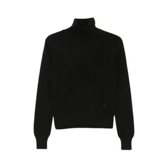 Ami Ami de Coeur Roll-Neck Pullover - - Knitwear - Damen - Schwarzk - XS
