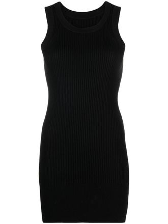 sacai robe moulante &agrave; coupe courte - Noir