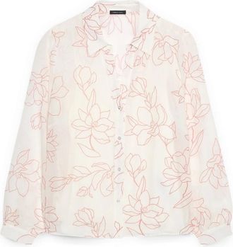 Fiorella Rubino Femme, Blouses et Chemises, Blanc, Taille: 48 FR Chemise &agrave; imprim&eacute; floral