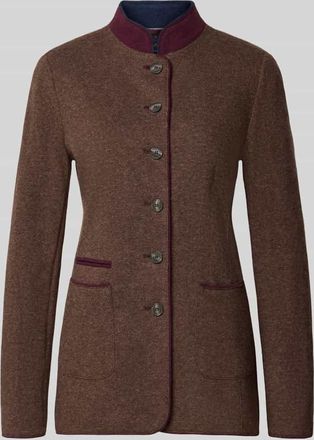 White Label Slim Fit Blazer aus Lanawolle-Mix mit Stehkragen