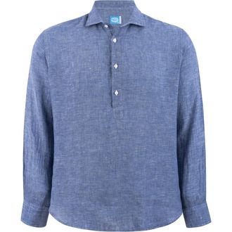 Panareha Leinen-Popover-Hemd f&uuml;r Herren MAMANUCA Marineblau (M)