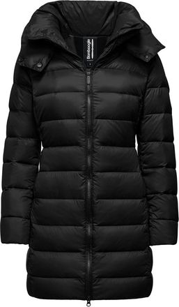 Bomboogie Femme, Manteaux, Noir, Taille: 46 FR Longue Veste en Nylon Stretch Garnie de Duvet