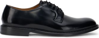Doucal's Mens Polished Leather Loafers Black Calfskin