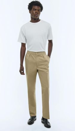 Fursac Pantalon &eacute;lastiqu&eacute; en toile coton et lin - Taille XL - Homme