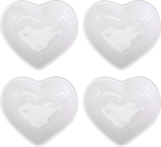 BESPORTBLE 4 St&uuml;ck Teiliges Herzf&ouml;rmige Keramik Schalen Kreative Dekoteller f&uuml;r K&uuml;che und Wohnraum Leicht Elegant als Tischdeko Foto requisite und Vielseitige Se