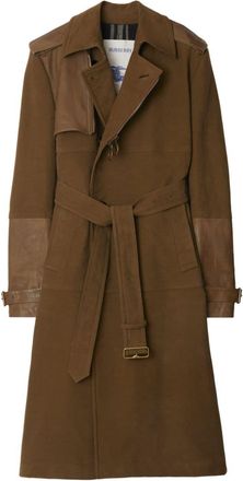 Burberry Trenchcoat mit Kontrasteins&auml;tzen - Braun