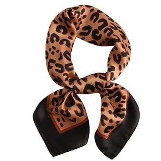 Holibanna DEARMAMY 1 Pc Foulard en soie l&eacute;opard &eacute;charpe scarf ch&egrave;che mothers day foulard panth&egrave;re foulard leopard Petit Foulard manteau foulard femme pour les f