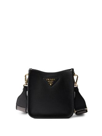 Prada mini sac porté épaule en cuir - Noir