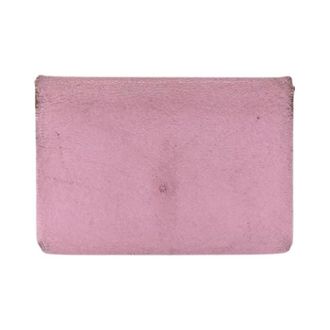 Herm&egrave;s Pre-owned Chevre Calvi Duo Card Case - - Pre-owned - Damen - Rosa - ONE SIZE