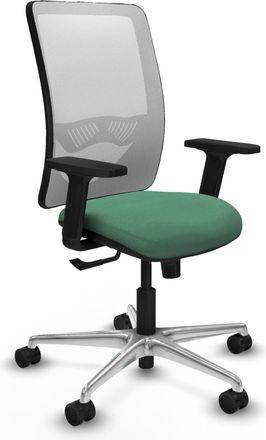 Piqueras y Crespo Drehbarer Schreibtischstuhl mit Rollen Zulema mit 2D-Armen, h&ouml;henverstellbare Lendenwirbelst&uuml;tze, ausgestattet mit 3 Positionen und Schneidschaum, Wei