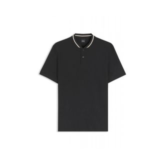 HUGO BOSS Button T-Shirt - - Tops - Herren - Schwarzk - M