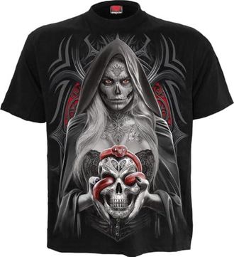 Spiral High Priestess Homme T-Shirt Manches Courtes Noir XL 100% Coton Regular/Coupe Standard
