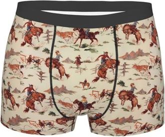 Generic Cowboy De LOuest Boxers Impression Caleçon La Peau Grâce Caleçons pour Hommes Sports Quotidien XXL
