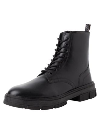 Marco Tozzi by Guido Maria Kretschmer Herren Stiefeletten zum Schn&uuml;ren aus Leder mit Rei&szlig;verschluss, Schwarz (Black), 43 EU