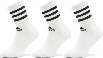 adidas Lange Socken adidas 3-Stripes Cushioned Crew Socks 3 Pairs HT3458 Weiß