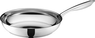 Mäser Mäser 931854 Serie Tavos, Bratpfanne 28 cm, Induktionspfanne für alle Herdarten, unbeschichtet, spülmaschinengeeignet, ofenfest, Edelstahl 18/10