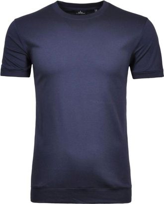Ragman Homme, Tops, Bleu, Taille: XL T-shirt &agrave; col rond avec bord-c&ocirc;tes &agrave; la taille