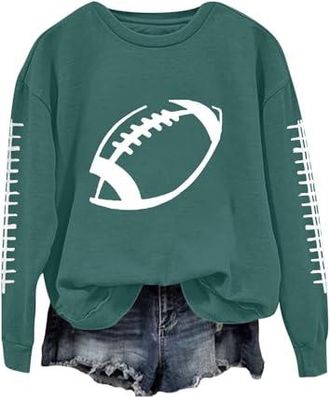 Generic Sweat-shirt pour femme - Imprim&eacute; graphique - Haut surdimensionn&eacute; - Col rond - Manches longues - Automne - Hiver - D&eacute;contract&eacute; - Confortable - Tendance