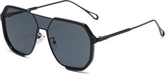 Generic Lunettes De Soleil M&eacute;tal Grand Cadre Hommes Et Femmes F&ecirc;te D&eacute;placements Quotidiens Vacances Lunettes De Soleil(Black)