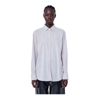 R&oacute;he Klassisch geschnittene gestreifte Bluse - - Blouses & Shirts - Damen - Rosa - 2XS