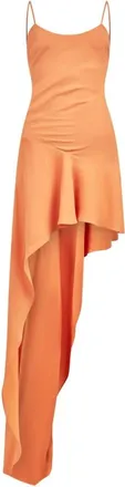 Andamane Femme, Robes, Orange, Taille: 42 FR Lauren Asymmetric Lace Up Maxi Dress