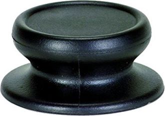 Krüger Karl Krüger Deckelknopf aus Kunststoff in der Farbe Schwarz, Individuell Einsetzbar, BK, 6.3 x 6.3 x 3 cm
