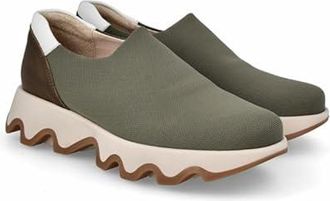 Lince Lince Baskets &agrave; plateforme confortable | Semelle en caoutchouc | Semelle int&eacute;rieure en gel amovible | I50152 | Fabriqu&eacute;es en Espagne, Lycra Mipe Kaki,