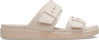 Crocs Femme, Chaussures, Beige, Taille: 38 EU Brooklyn Buckle Low Wedge