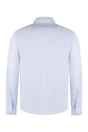Bastoncino Mens Light Blue Printed Cotton Shirt