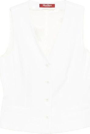 Max Mara Femme, Vestes, Blanc, Taille: 36 FR Waistcoat