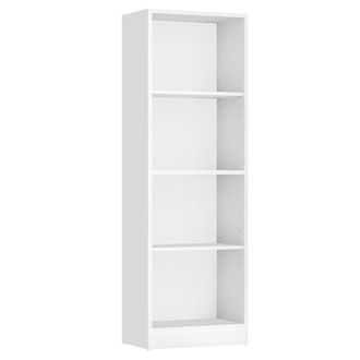 Vasagle Bücherregal, Standregal, mit 4 Fächern, höhenverstellbare Ablagen, für Wohnzimmer, Arbeitszimmer, Kinderzimmer, Büro, als Raumteiler, 40 x 24 x 121,5 