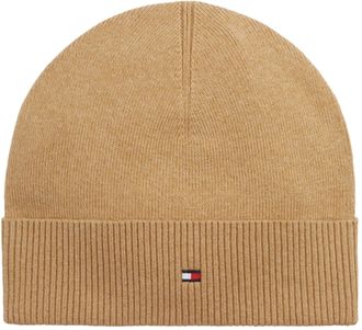 Tommy Hilfiger Herren Th Flag Lightweight Am0Am14068 Beanie, BEIGE (Driftwood Taupe), Einheitsgr&ouml;&szlig;e